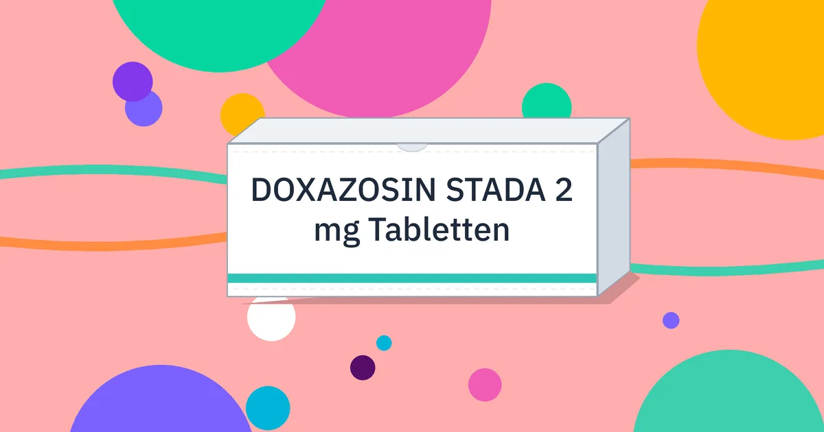 Symbolbild: Packung mit der Aufschrift DOXAZOSIN STADA 2 mg Tabletten (PZN 00191997) – Verfügbarkeit und Bezug in Apotheken in Frankfurt am Main