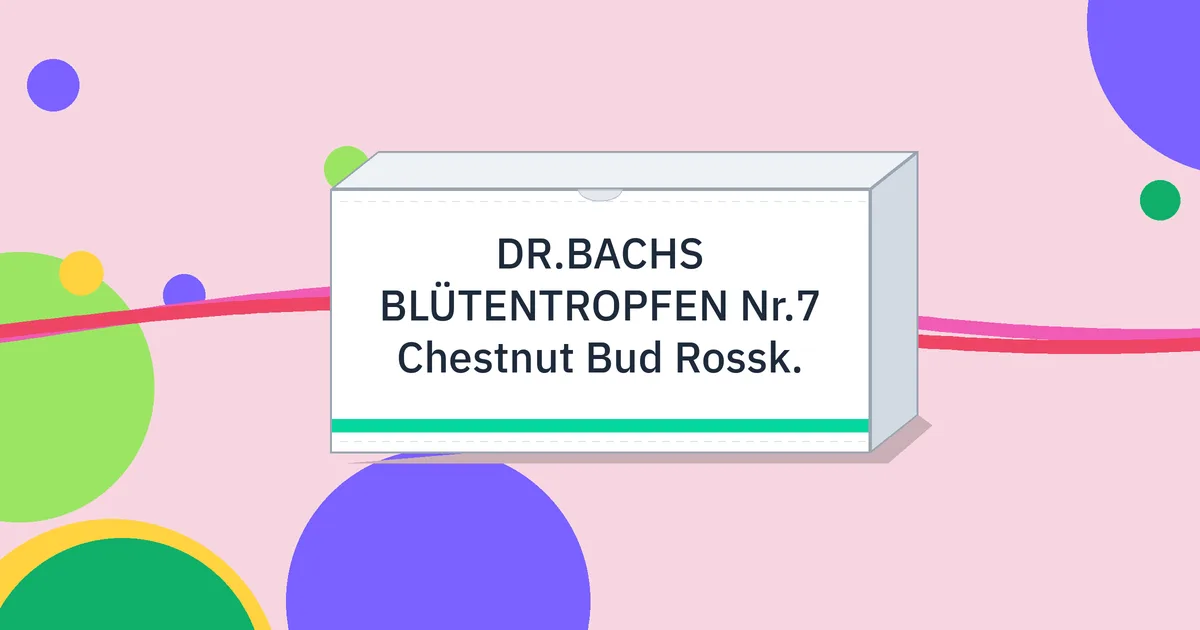 Symbolbild: Packung mit der Aufschrift DR.BACHS BLÜTENTROPFEN Nr.7 Chestnut Bud Rossk. (PZN 17193374) – Verfügbarkeit und Bezug in Apotheken in Frankfurt am Main