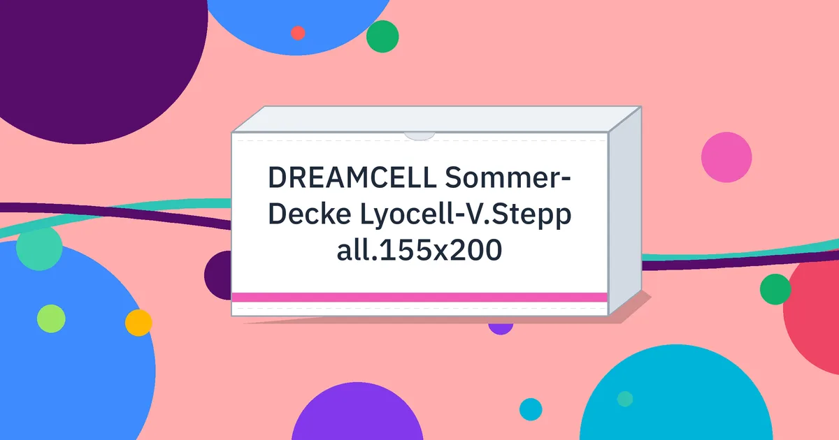 Symbolbild: Packung mit der Aufschrift DREAMCELL Sommer-Decke Lyocell-V.Stepp all.155x200 (PZN 16894927) – Verfügbarkeit und Bezug in Apotheken in Frankfurt am Main