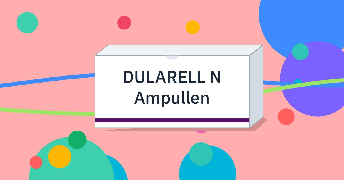 Symbolbild: Packung mit der Aufschrift DULARELL N Ampullen (PZN 08916247) – Verfügbarkeit und Bezug in Apotheken in Frankfurt am Main