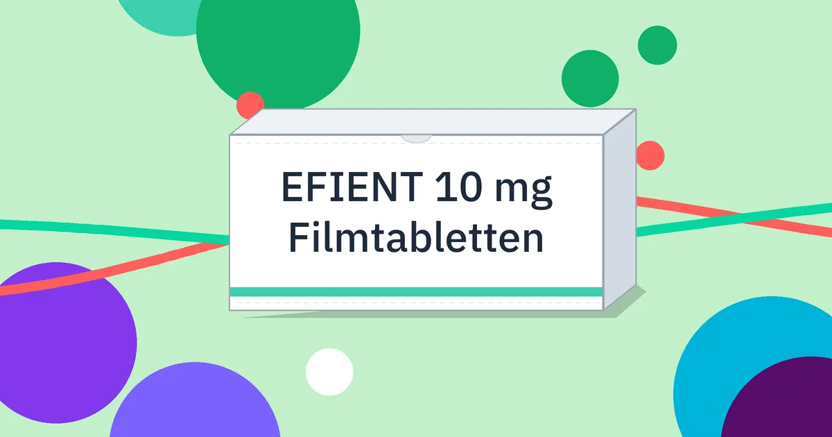 Symbolbild: Packung mit der Aufschrift EFIENT 10 mg Filmtabletten (PZN 17541042) – Verfügbarkeit und Bezug in Apotheken in Frankfurt am Main