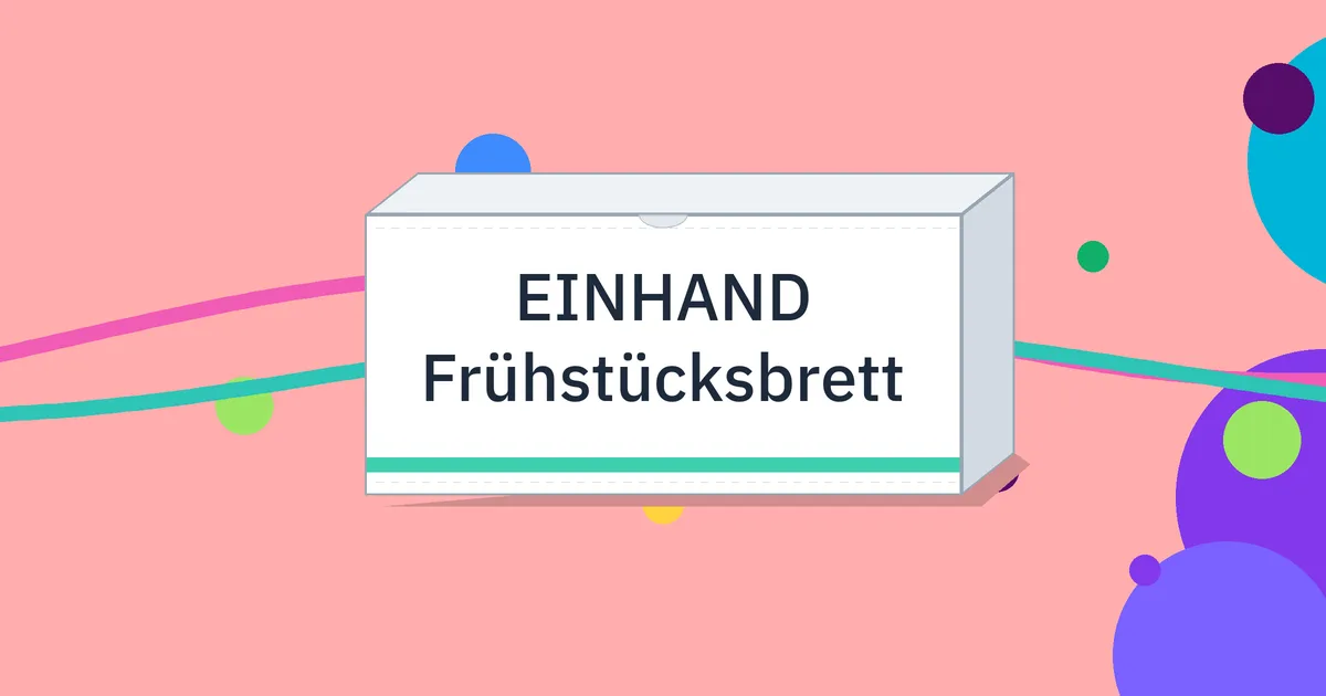 Symbolbild: Packung mit der Aufschrift EINHAND Frühstücksbrett (PZN 07497570) – Verfügbarkeit und Bezug in Apotheken in Frankfurt am Main