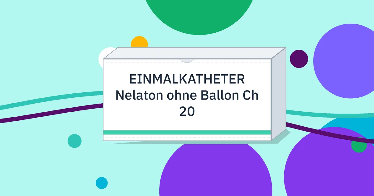 Symbolbild: Packung mit der Aufschrift EINMALKATHETER Nelaton ohne Ballon Ch 20 (PZN 00052149) – Verfügbarkeit und Bezug in Apotheken in Frankfurt am Main