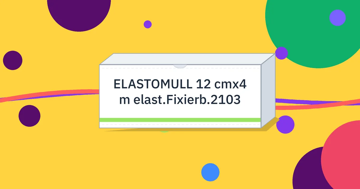 Symbolbild: Packung mit der Aufschrift ELASTOMULL 12 cmx4 m elast.Fixierb.2103 (PZN 05529372) – Verfügbarkeit und Bezug in Apotheken in Frankfurt am Main