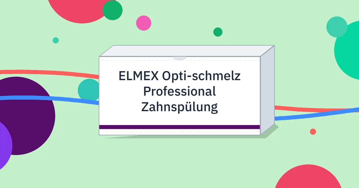 Symbolbild: Packung mit der Aufschrift ELMEX Opti-schmelz Professional Zahnspülung (PZN 17400235) – Verfügbarkeit und Bezug in Apotheken in Frankfurt am Main