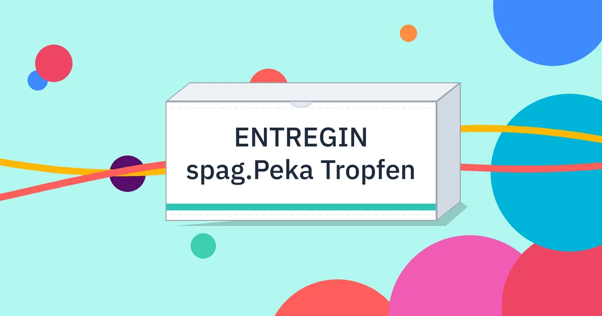Symbolbild: Packung mit der Aufschrift ENTREGIN spag.Peka Tropfen (PZN 04263222) – Verfügbarkeit und Bezug in Apotheken in Frankfurt am Main