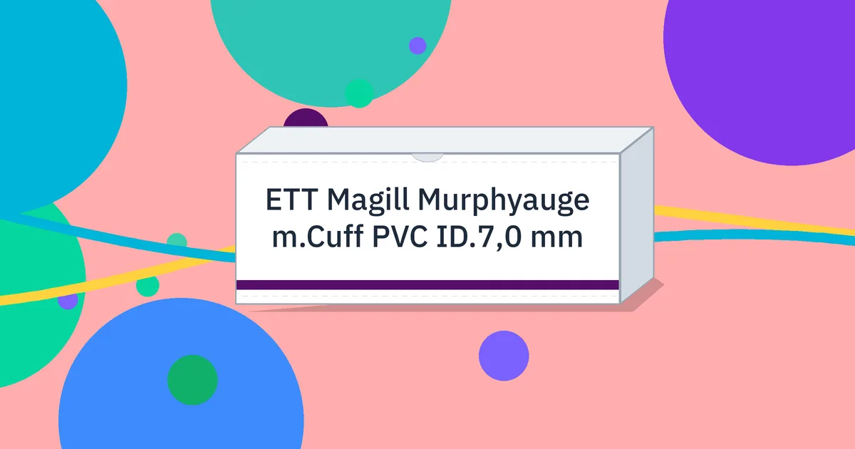 Symbolbild: Packung mit der Aufschrift ETT Magill Murphyauge m.Cuff PVC ID.7,0 mm (PZN 19120480) – Verfügbarkeit und Bezug in Apotheken in Frankfurt am Main