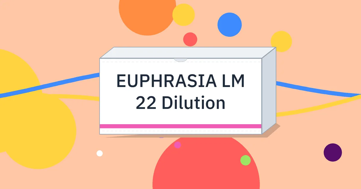 Symbolbild: Packung mit der Aufschrift EUPHRASIA LM 22 Dilution (PZN 12846742) – Verfügbarkeit und Bezug in Apotheken in Frankfurt am Main