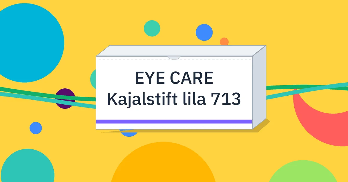 Symbolbild: Packung mit der Aufschrift EYE CARE Kajalstift lila 713 (PZN 07658524) – Verfügbarkeit und Bezug in Apotheken in Frankfurt am Main