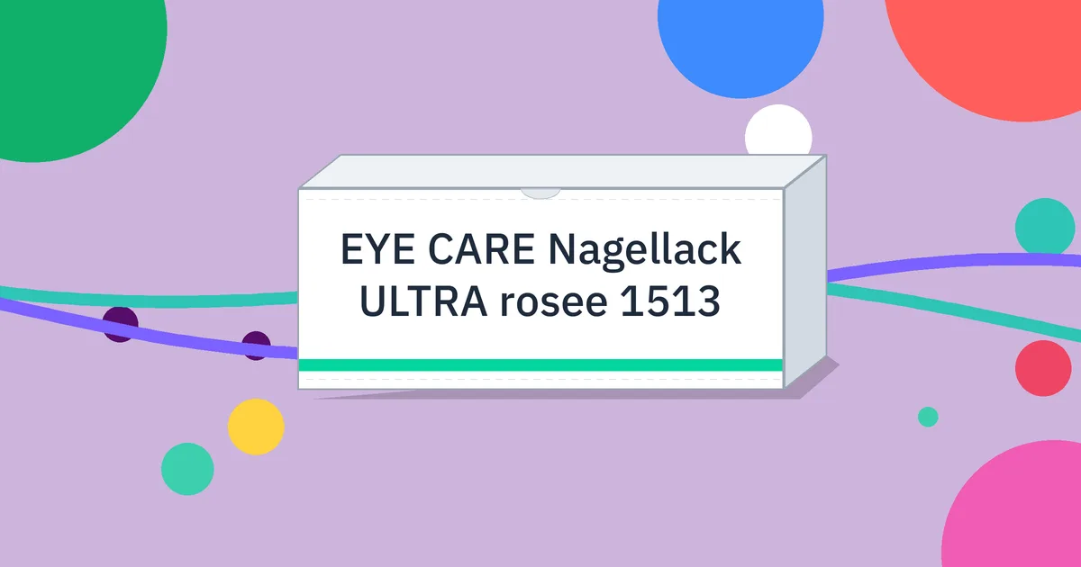 Symbolbild: Packung mit der Aufschrift EYE CARE Nagellack ULTRA rosee 1513 (PZN 04322870) – Verfügbarkeit und Bezug in Apotheken in Frankfurt am Main
