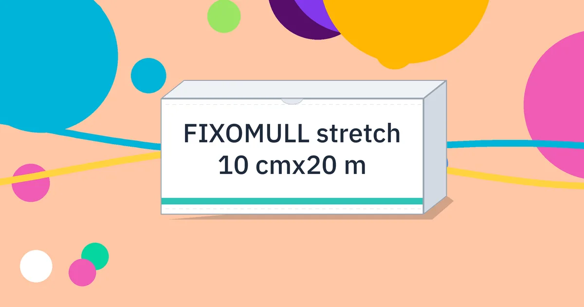 Symbolbild: Packung mit der Aufschrift FIXOMULL stretch 10 cmx20 m (PZN 19700740) – Verfügbarkeit und Bezug in Apotheken in Frankfurt am Main