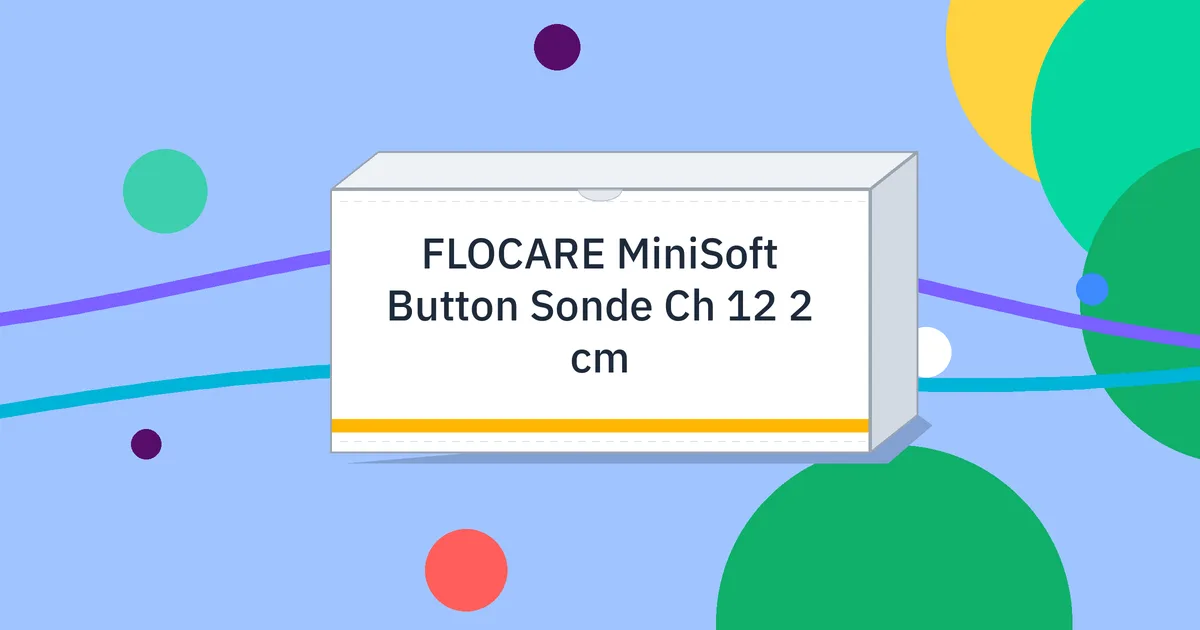 Symbolbild: Packung mit der Aufschrift FLOCARE MiniSoft Button Sonde Ch 12 2 cm (PZN 16018864) – Verfügbarkeit und Bezug in Apotheken in Frankfurt am Main