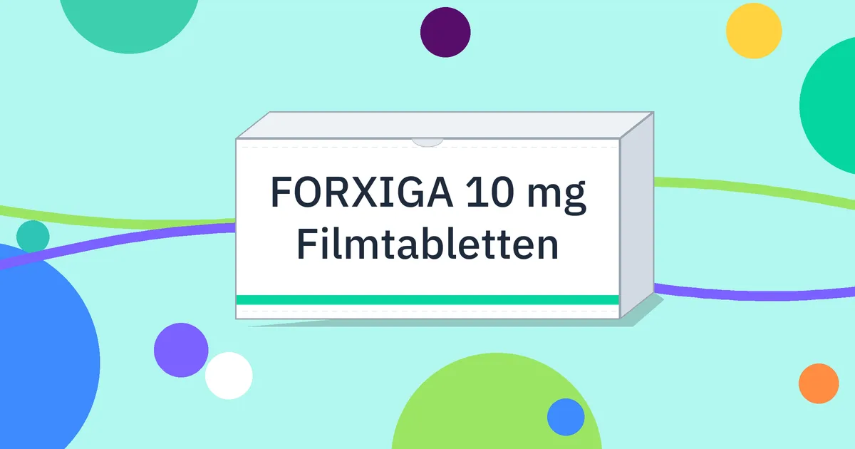 Symbolbild: Packung mit der Aufschrift FORXIGA 10 mg Filmtabletten (PZN 18049320) – Verfügbarkeit und Bezug in Apotheken in Frankfurt am Main