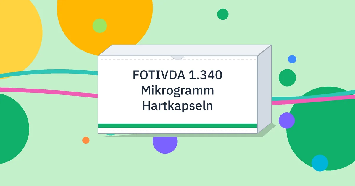 Symbolbild: Packung mit der Aufschrift FOTIVDA 1.340 Mikrogramm Hartkapseln (PZN 12668163) – Verfügbarkeit und Bezug in Apotheken in Frankfurt am Main