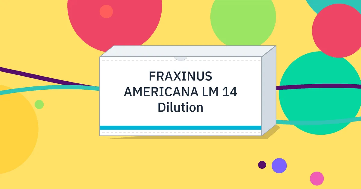 Symbolbild: Packung mit der Aufschrift FRAXINUS AMERICANA LM 14 Dilution (PZN 13491577) – Verfügbarkeit und Bezug in Apotheken in Frankfurt am Main