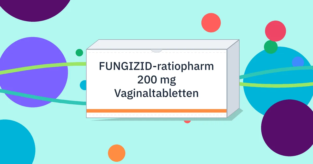 Symbolbild: Packung mit der Aufschrift FUNGIZID-ratiopharm 200 mg Vaginaltabletten (PZN 03292397) – Verfügbarkeit und Bezug in Apotheken in Frankfurt am Main