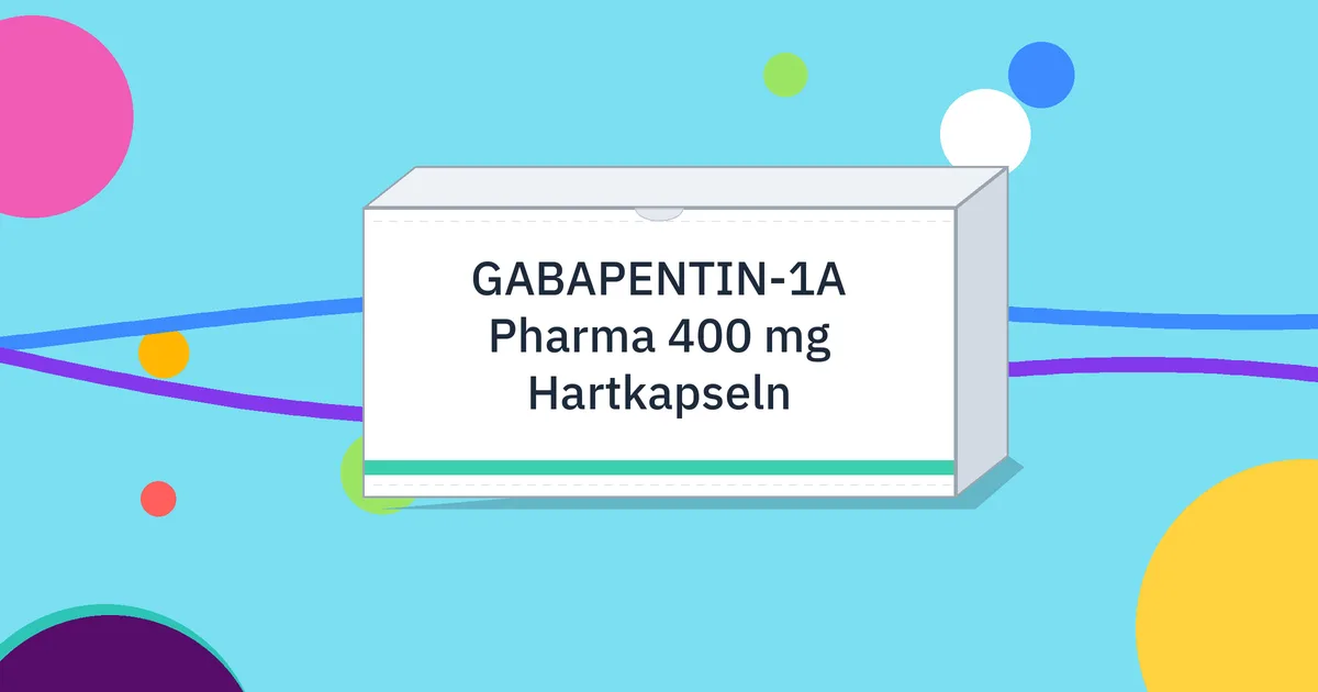 Symbolbild: Packung mit der Aufschrift GABAPENTIN-1A Pharma 400 mg Hartkapseln (PZN 04170704) – Verfügbarkeit und Bezug in Apotheken in Frankfurt am Main