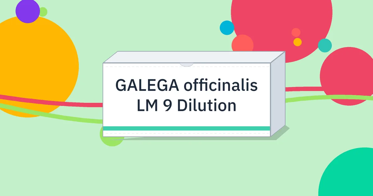 Symbolbild: Packung mit der Aufschrift GALEGA officinalis LM 9 Dilution (PZN 13495724) – Verfügbarkeit und Bezug in Apotheken in Frankfurt am Main