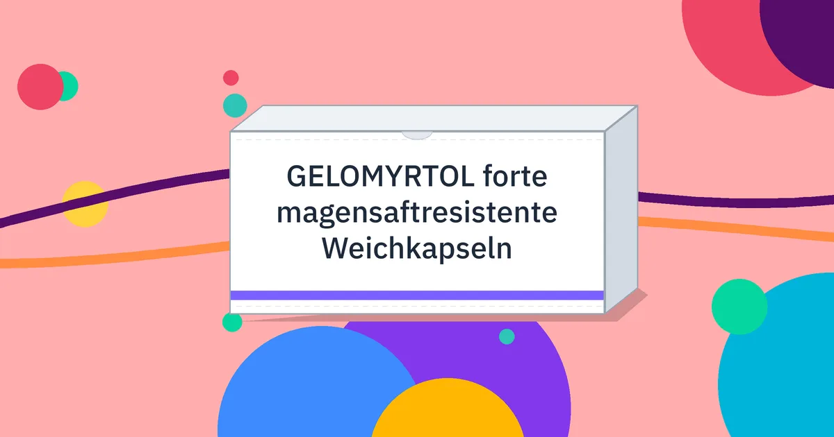 Symbolbild: Packung mit der Aufschrift GELOMYRTOL forte magensaftresistente Weichkapseln (PZN 01479163) – Verfügbarkeit und Bezug in Apotheken in Frankfurt am Main