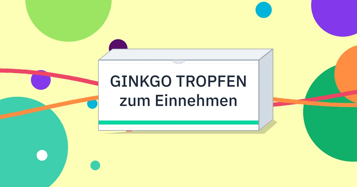 Symbolbild: Packung mit der Aufschrift GINKGO TROPFEN zum Einnehmen (PZN 17427406) – Verfügbarkeit und Bezug in Apotheken in Frankfurt am Main