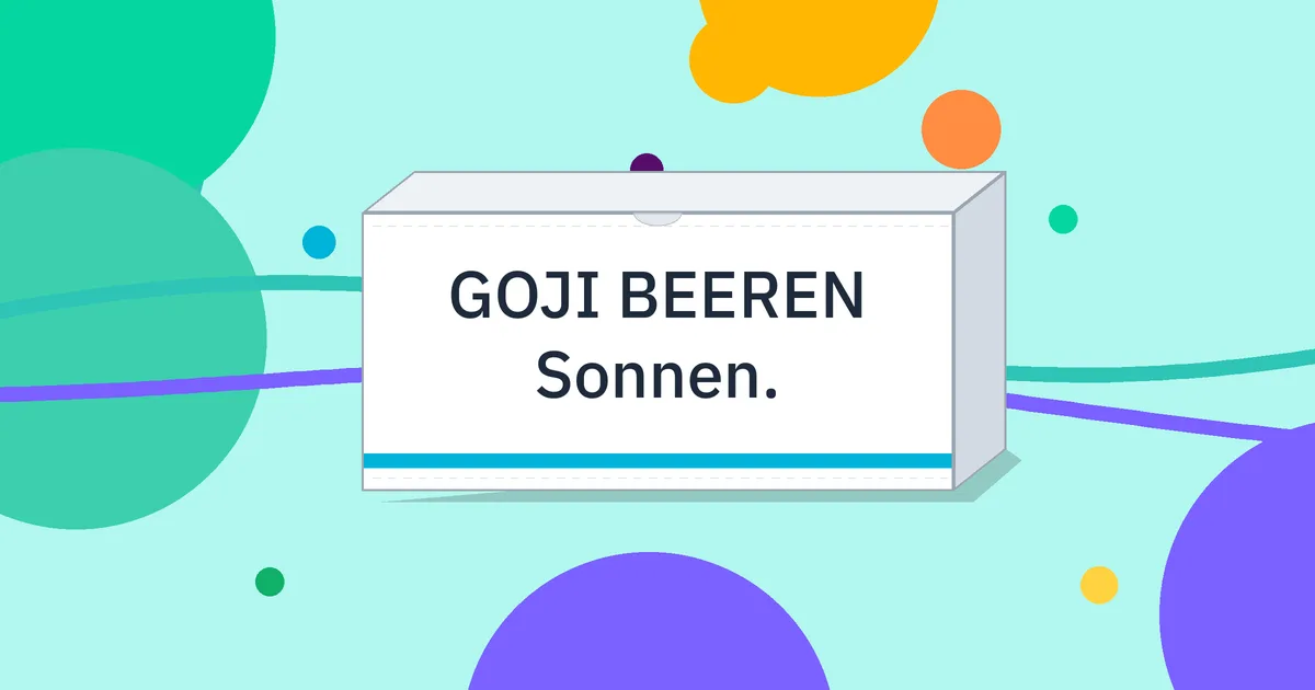 Symbolbild: Packung mit der Aufschrift GOJI BEEREN Sonnen. (PZN 09464936) – Verfügbarkeit und Bezug in Apotheken in Frankfurt am Main