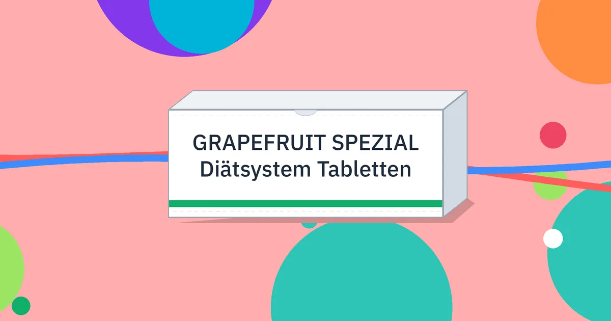 Symbolbild: Packung mit der Aufschrift GRAPEFRUIT SPEZIAL Diätsystem Tabletten (PZN 04324981) – Verfügbarkeit und Bezug in Apotheken in Frankfurt am Main