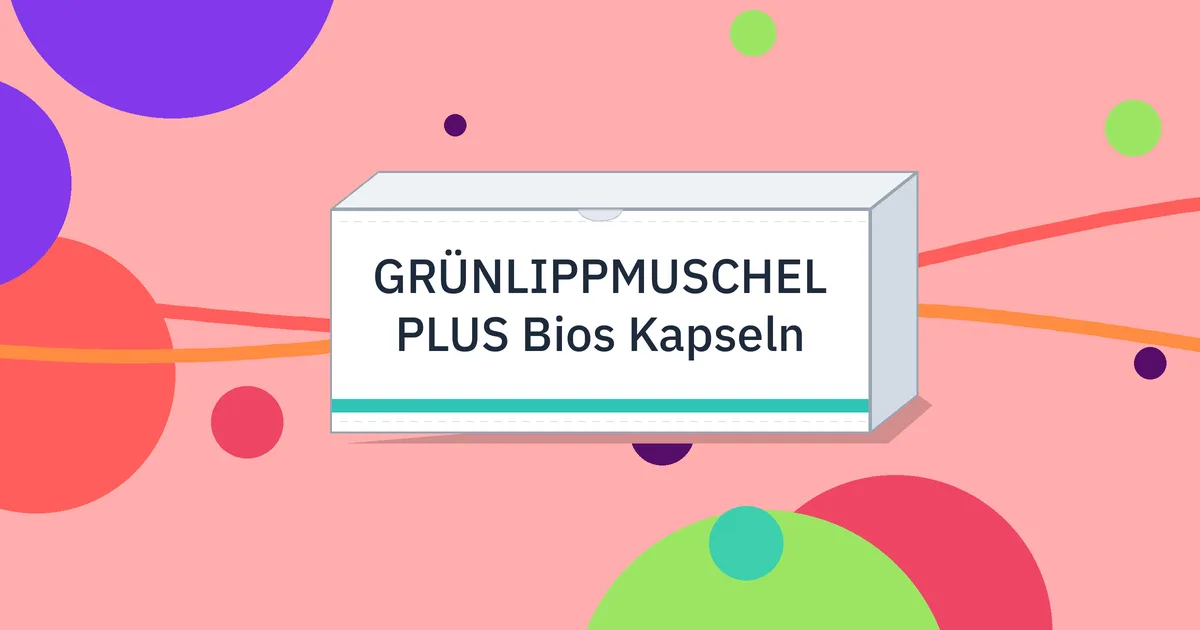 Symbolbild: Packung mit der Aufschrift GRÜNLIPPMUSCHEL PLUS Bios Kapseln (PZN 01104813) – Verfügbarkeit und Bezug in Apotheken in Frankfurt am Main