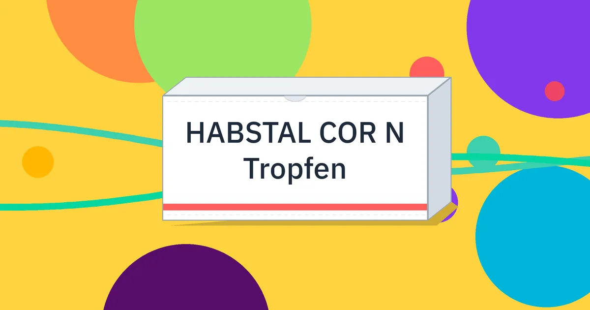 Symbolbild: Packung mit der Aufschrift HABSTAL COR N Tropfen (PZN 04529536) – Verfügbarkeit und Bezug in Apotheken in Frankfurt am Main