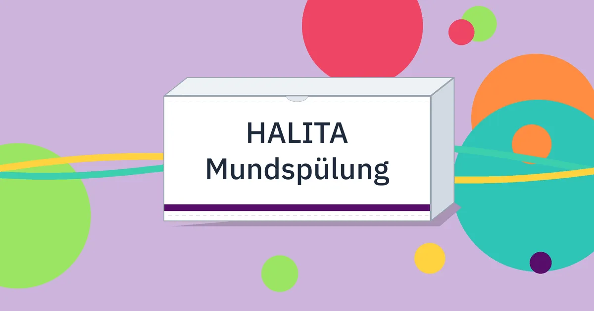 Symbolbild: Packung mit der Aufschrift HALITA Mundspülung (PZN 05703640) – Verfügbarkeit und Bezug in Apotheken in Frankfurt am Main