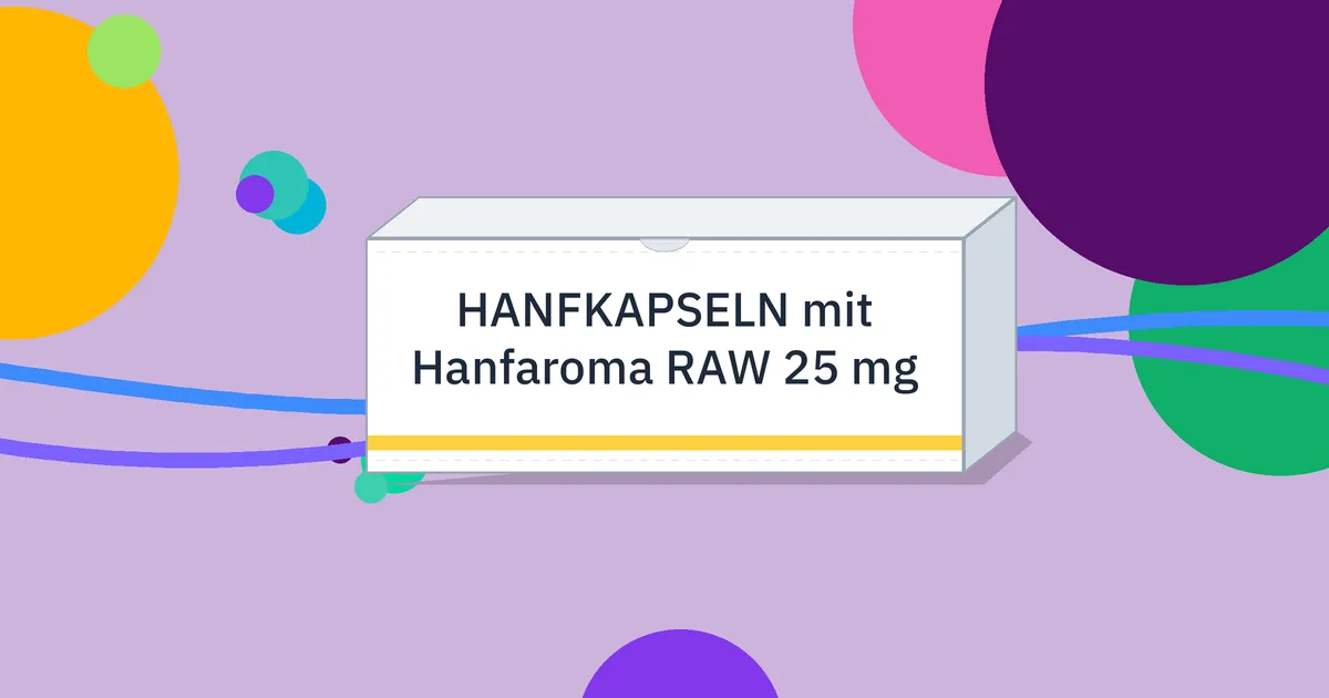 Symbolbild: Packung mit der Aufschrift HANFKAPSELN mit Hanfaroma RAW 25 mg (PZN 16400322) – Verfügbarkeit und Bezug in Apotheken in Frankfurt am Main
