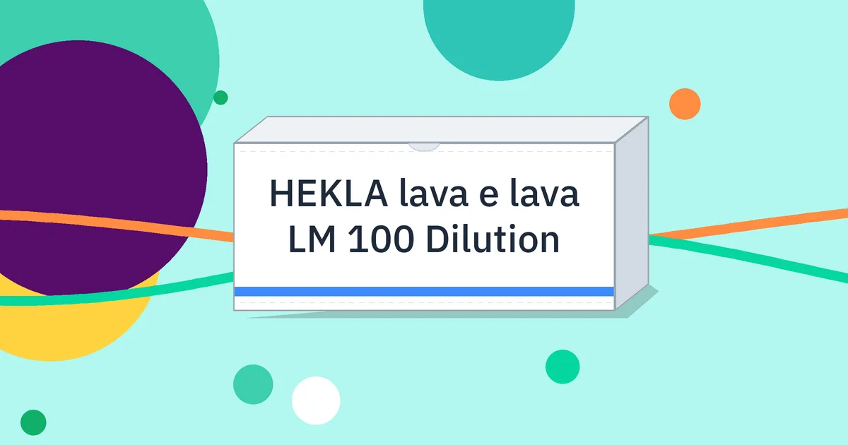 Symbolbild: Packung mit der Aufschrift HEKLA lava e lava LM 100 Dilution (PZN 12800763) – Verfügbarkeit und Bezug in Apotheken in Frankfurt am Main