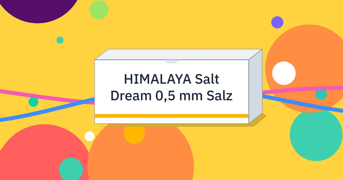 Symbolbild: Packung mit der Aufschrift HIMALAYA Salt Dream 0,5 mm Salz (PZN 10304497) – Verfügbarkeit und Bezug in Apotheken in Frankfurt am Main