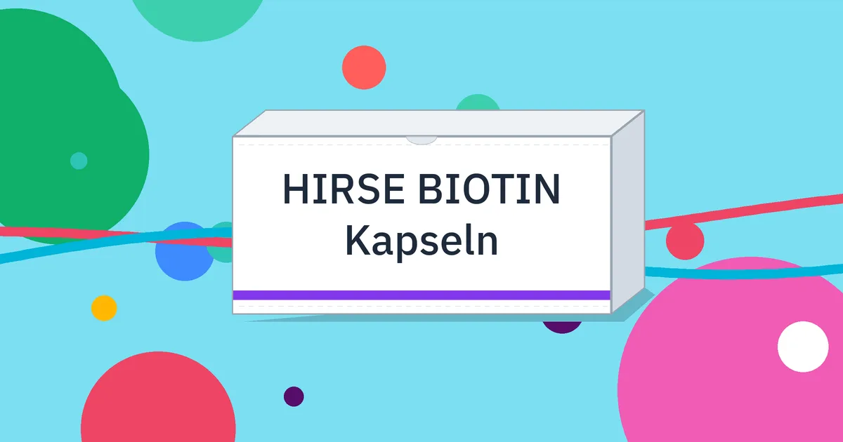 Symbolbild: Packung mit der Aufschrift HIRSE BIOTIN Kapseln (PZN 08927920) – Verfügbarkeit und Bezug in Apotheken in Frankfurt am Main