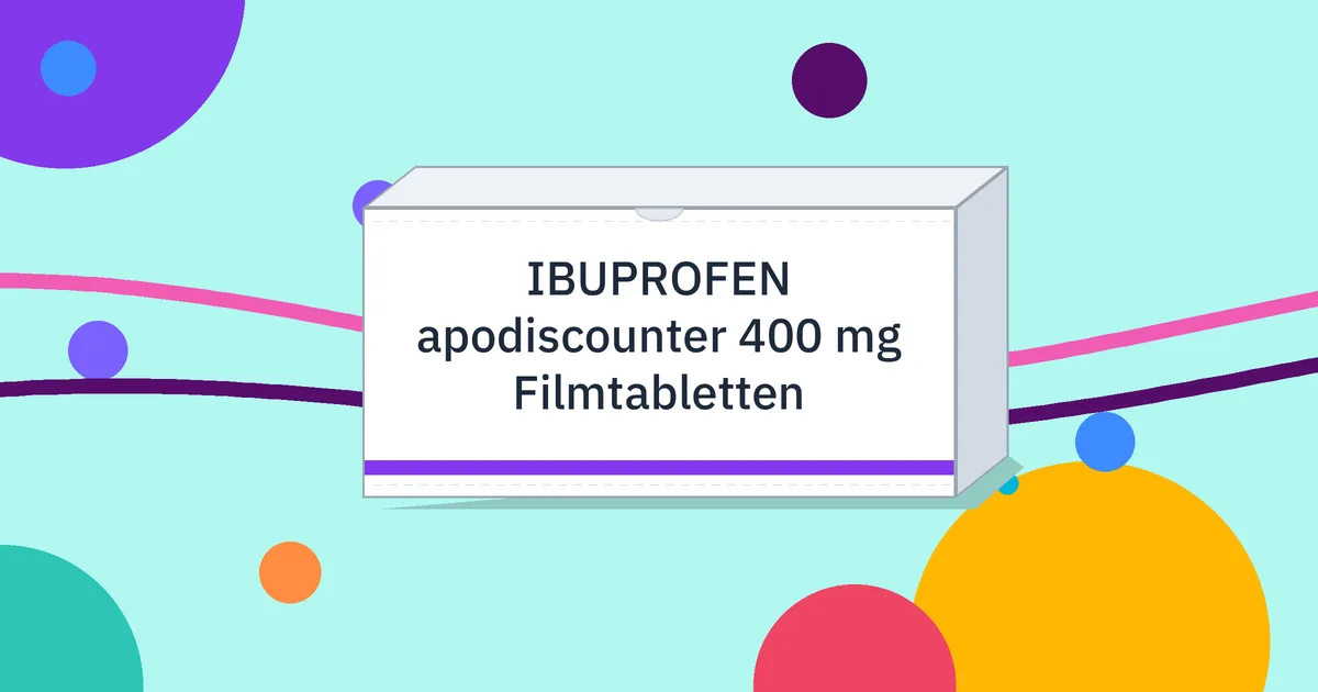 Symbolbild: Packung mit der Aufschrift IBUPROFEN apodiscounter 400 mg Filmtabletten (PZN 18240331) – Verfügbarkeit und Bezug in Apotheken in Frankfurt am Main