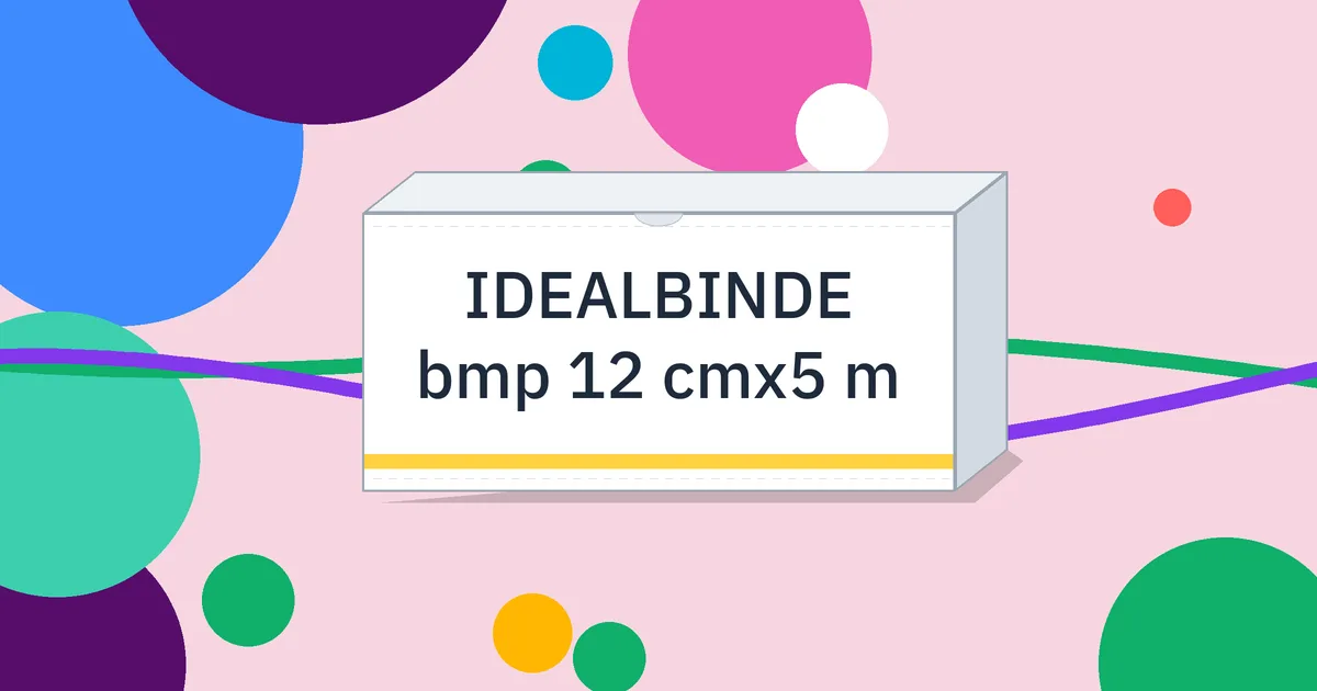 Symbolbild: Packung mit der Aufschrift IDEALBINDE bmp 12 cmx5 m (PZN 12656906) – Verfügbarkeit und Bezug in Apotheken in Frankfurt am Main