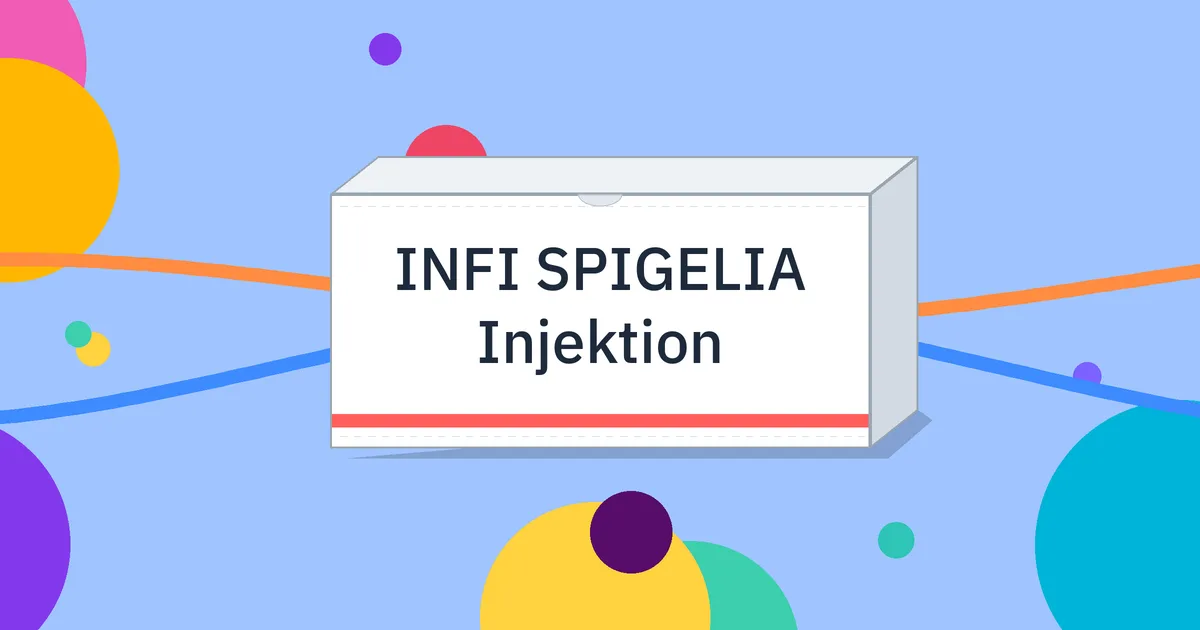 Symbolbild: Packung mit der Aufschrift INFI SPIGELIA Injektion (PZN 06150278) – Verfügbarkeit und Bezug in Apotheken in Frankfurt am Main