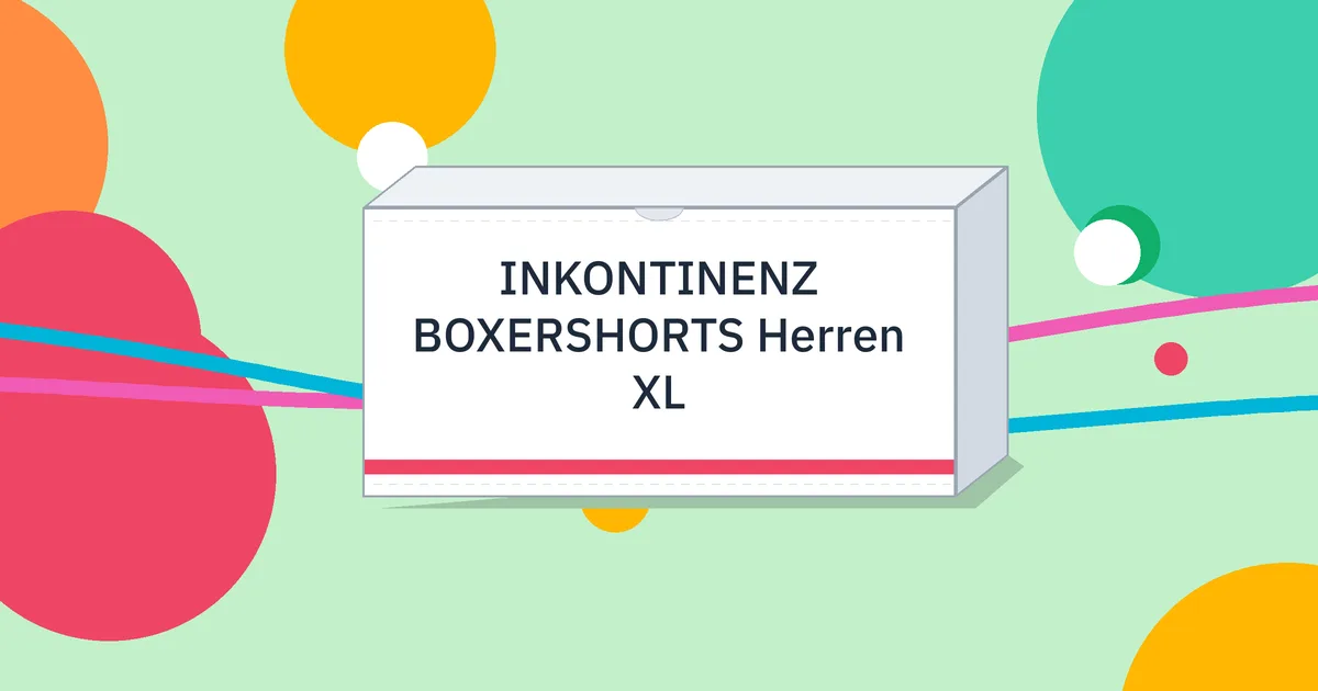 Symbolbild: Packung mit der Aufschrift INKONTINENZ BOXERSHORTS Herren XL (PZN 09282916) – Verfügbarkeit und Bezug in Apotheken in Frankfurt am Main