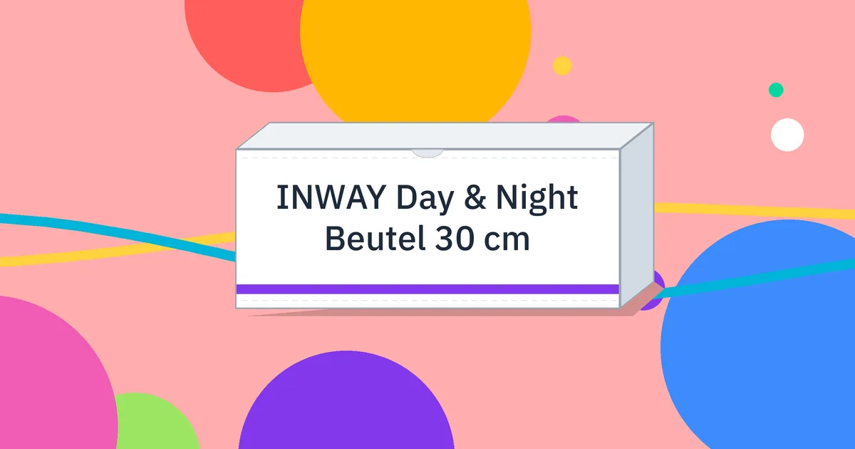 Symbolbild: Packung mit der Aufschrift INWAY Day & Night Beutel 30 cm (PZN 09315395) – Verfügbarkeit und Bezug in Apotheken in Frankfurt am Main