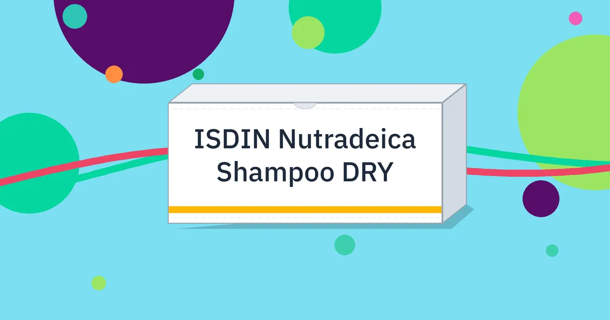 Symbolbild: Packung mit der Aufschrift ISDIN Nutradeica Shampoo DRY (PZN 16573790) – Verfügbarkeit und Bezug in Apotheken in Frankfurt am Main