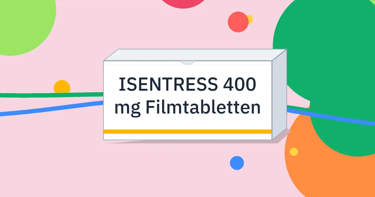 Symbolbild: Packung mit der Aufschrift ISENTRESS 400 mg Filmtabletten (PZN 12455131) – Verfügbarkeit und Bezug in Apotheken in Frankfurt am Main