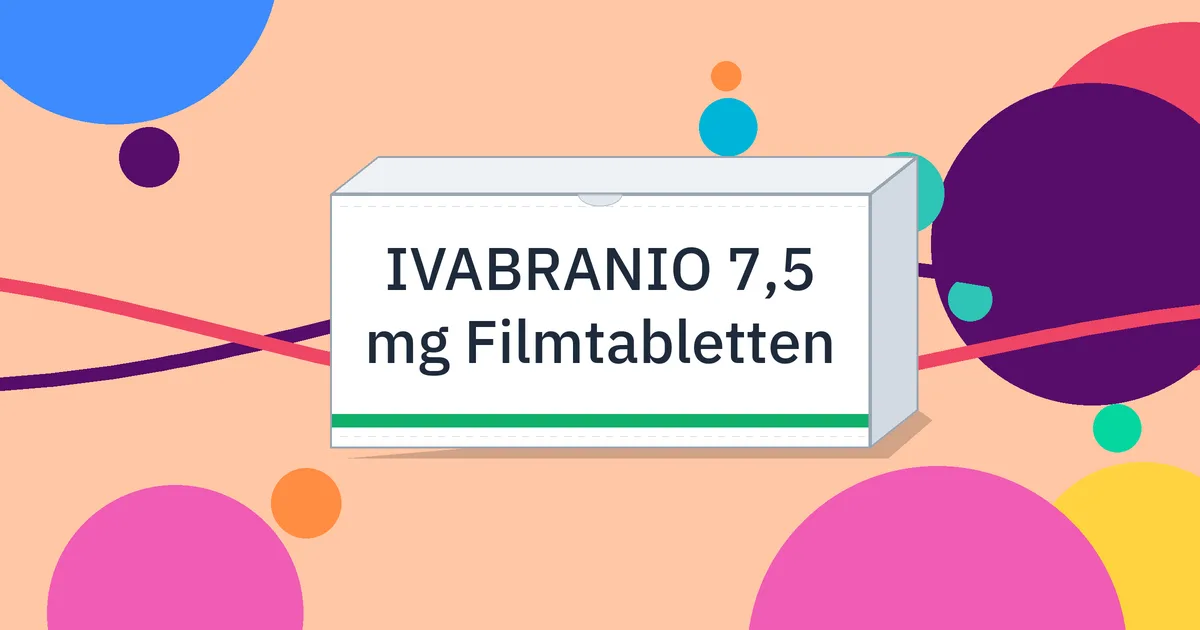 Symbolbild: Packung mit der Aufschrift IVABRANIO 7,5 mg Filmtabletten (PZN 18668017) – Verfügbarkeit und Bezug in Apotheken in Frankfurt am Main