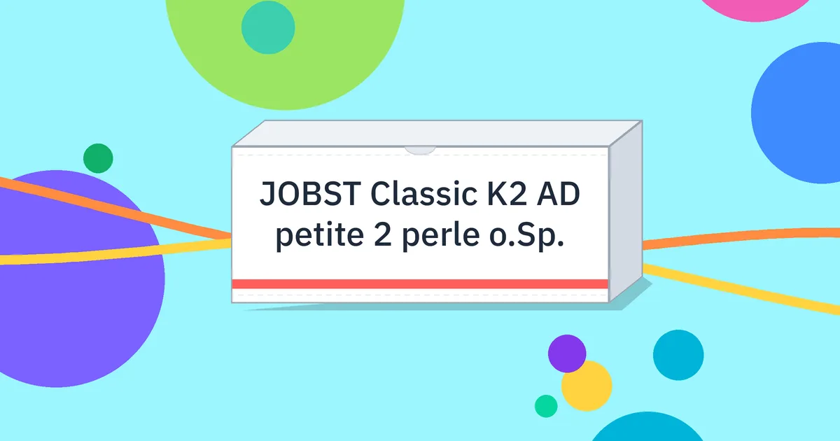 Symbolbild: Packung mit der Aufschrift JOBST Classic K2 AD petite 2 perle o.Sp. (PZN 10726270) – Verfügbarkeit und Bezug in Apotheken in Frankfurt am Main