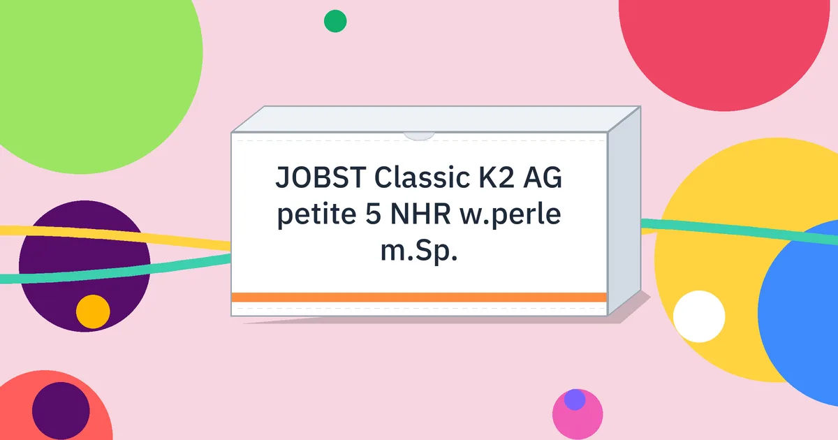 Symbolbild: Packung mit der Aufschrift JOBST Classic K2 AG petite 5 NHR w.perle m.Sp. (PZN 11274077) – Verfügbarkeit und Bezug in Apotheken in Frankfurt am Main