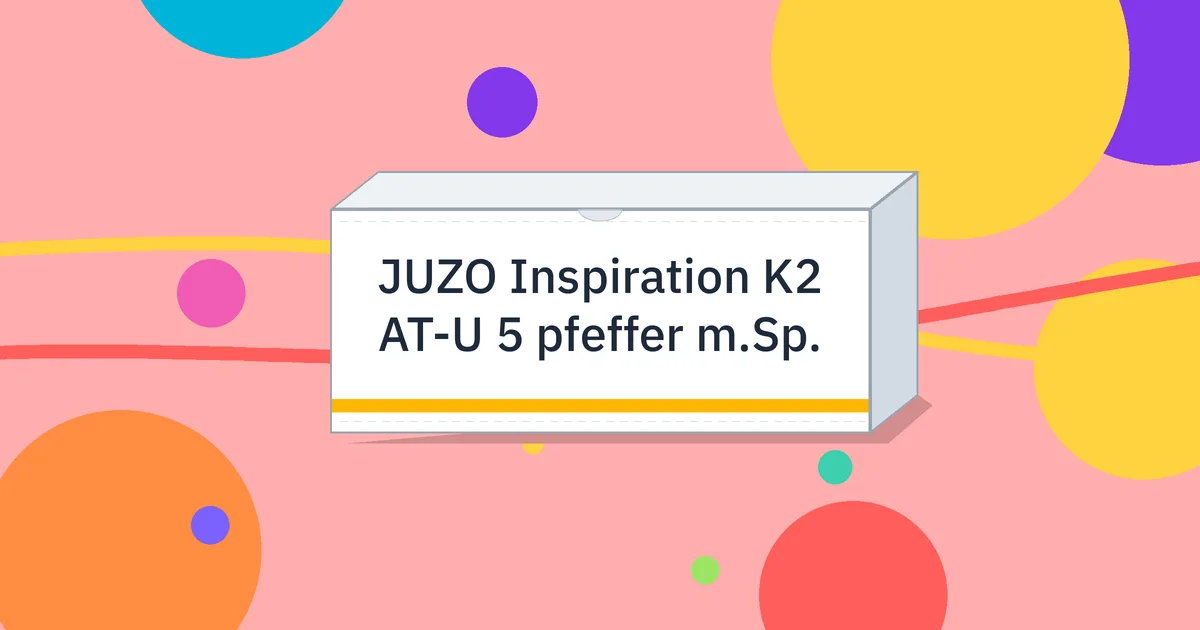 Symbolbild: Packung mit der Aufschrift JUZO Inspiration K2 AT-U 5 pfeffer m.Sp. (PZN 14928332) – Verfügbarkeit und Bezug in Apotheken in Frankfurt am Main