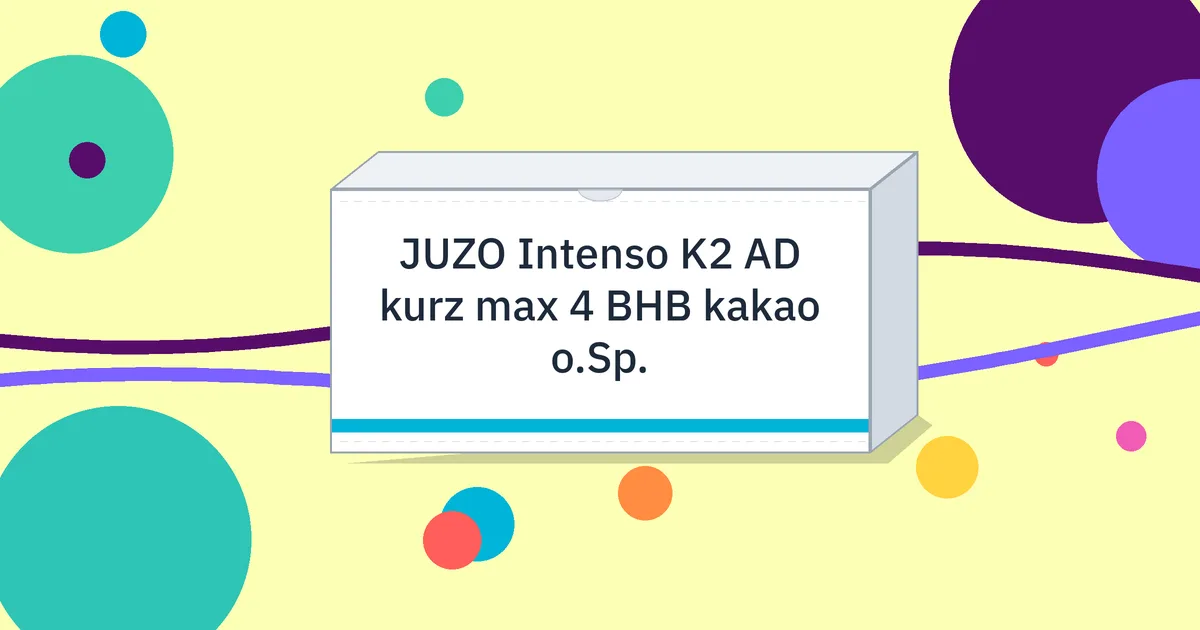 Symbolbild: Packung mit der Aufschrift JUZO Intenso K2 AD kurz max 4 BHB kakao o.Sp. (PZN 18626510) – Verfügbarkeit und Bezug in Apotheken in Frankfurt am Main