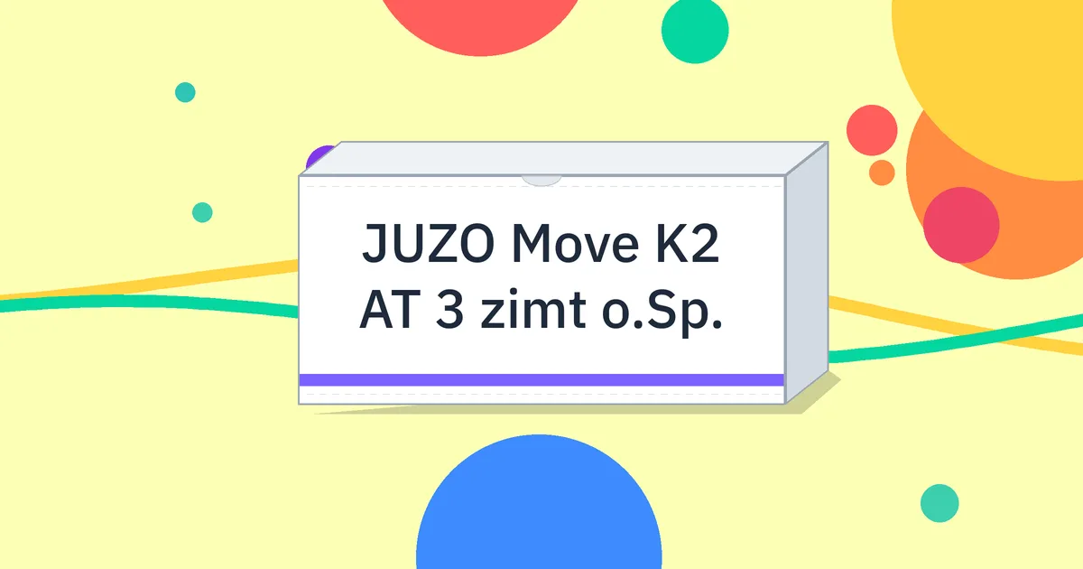 Symbolbild: Packung mit der Aufschrift JUZO Move K2 AT 3 zimt o.Sp. (PZN 20669107) – Verfügbarkeit und Bezug in Apotheken in Frankfurt am Main