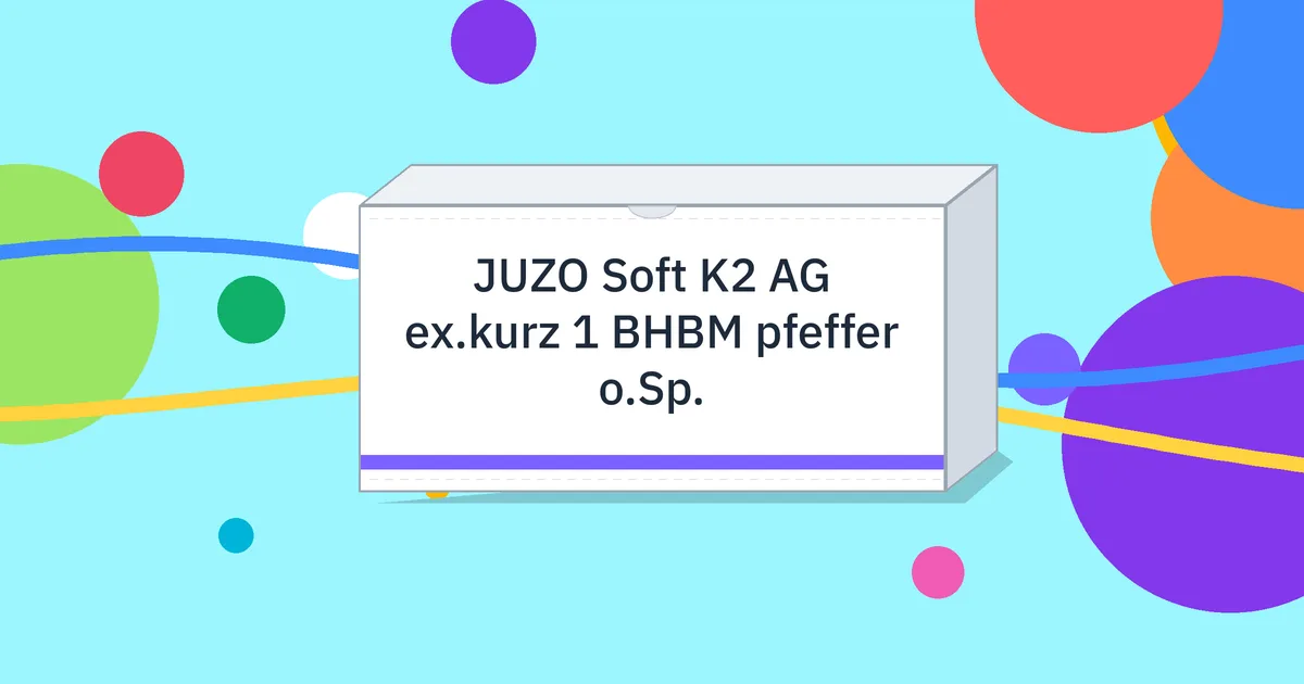 Symbolbild: Packung mit der Aufschrift JUZO Soft K2 AG ex.kurz 1 BHBM pfeffer o.Sp. (PZN 14862024) – Verfügbarkeit und Bezug in Apotheken in Frankfurt am Main