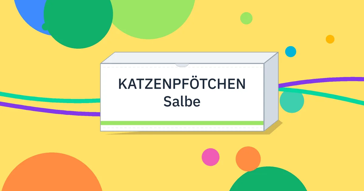 Symbolbild: Packung mit der Aufschrift KATZENPFÖTCHEN Salbe (PZN 18091718) – Verfügbarkeit und Bezug in Apotheken in Frankfurt am Main