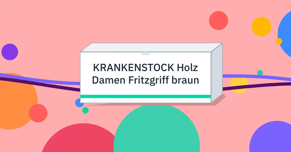 Symbolbild: Packung mit der Aufschrift KRANKENSTOCK Holz Damen Fritzgriff braun (PZN 02694320) – Verfügbarkeit und Bezug in Apotheken in Frankfurt am Main
