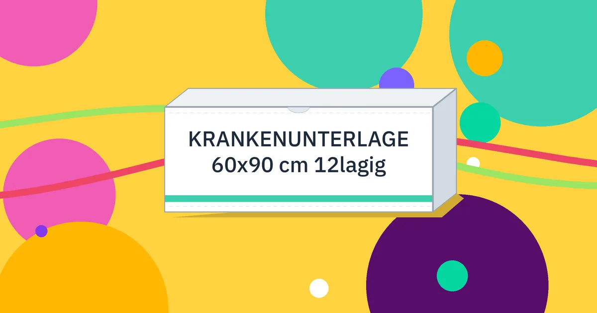 Symbolbild: Packung mit der Aufschrift KRANKENUNTERLAGE 60x90 cm 12lagig (PZN 09301795) – Verfügbarkeit und Bezug in Apotheken in Frankfurt am Main